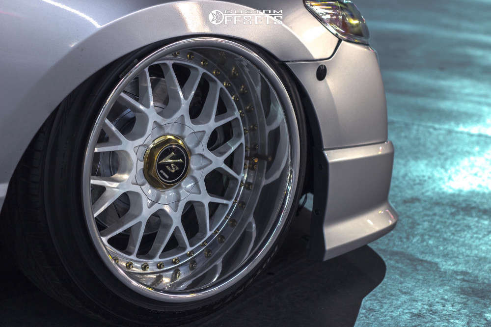 2009 Honda Civic with 17x10.5 15 Work VS X9 and 215/40R17 Nexen Cp672 ...
