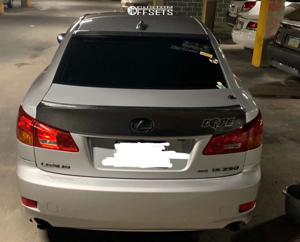 2007 Lexus IS250 with 20x10 38 Rohana Rfx5 and 255/30R20 Falken Azenis ...