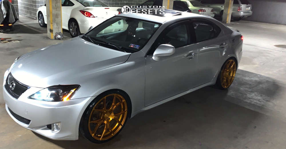 2007 Lexus IS250 with 20x10 38 Rohana Rfx5 and 255/30R20 Falken Azenis ...
