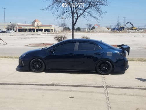 2018 Toyota Corolla with 17x8 45 Konig Oversteer and 215/45R17 Goodyear ...