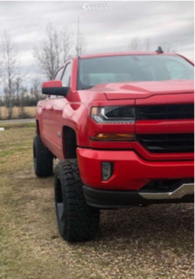 2018 Chevrolet Silverado 1500 with 20x12 -44 Moto Metal Mo985 and 35/13 ...