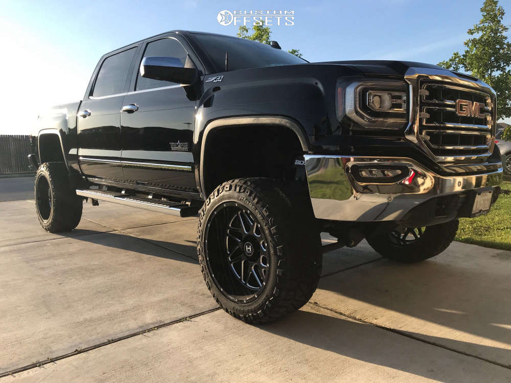 2016 GMC Sierra 1500 with 22x12 -44 Hostile Sprocket and 35/12.5R22 Nitto Ridge Grappler and ...