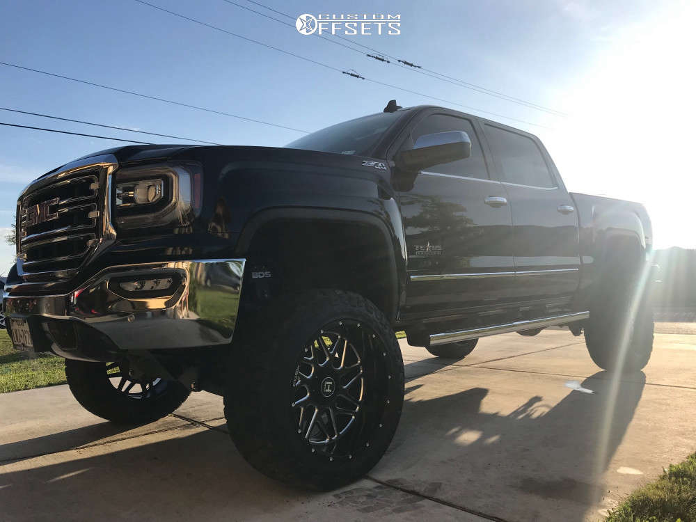 2016 GMC Sierra 1500 with 22x12 -44 Hostile Sprocket and 35/12.5R22 Nitto Ridge Grappler and ...