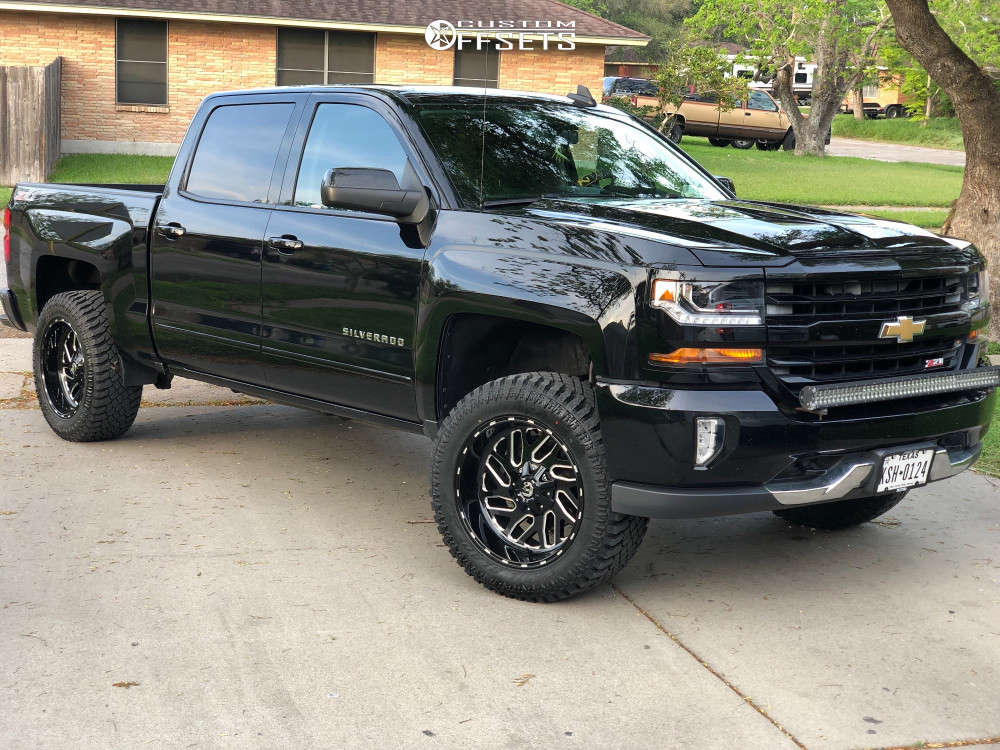 2016 Chevrolet Silverado 1500 with 20x10 -18 Fuel Triton and 33/12.5R20 ...