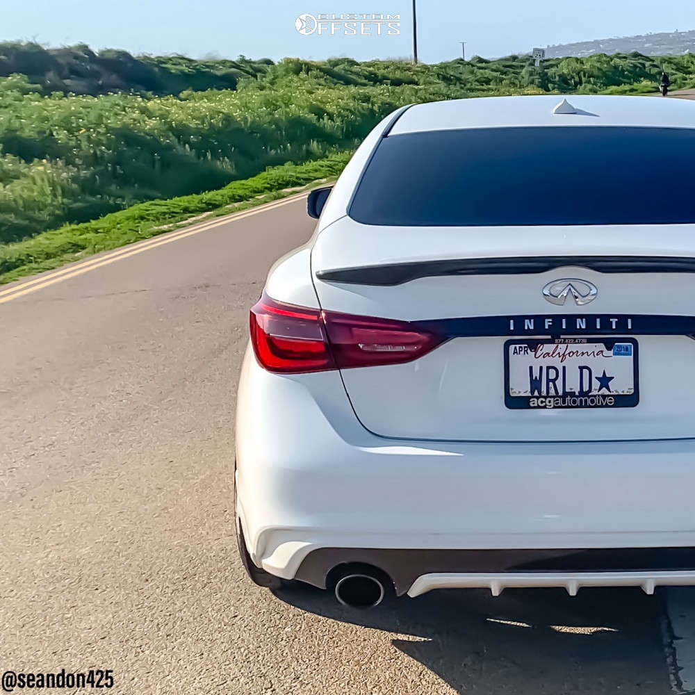 2018 INFINITI Q50 with 20x10 20 Blaque Diamond Bd-11 and 255/35R20 ...