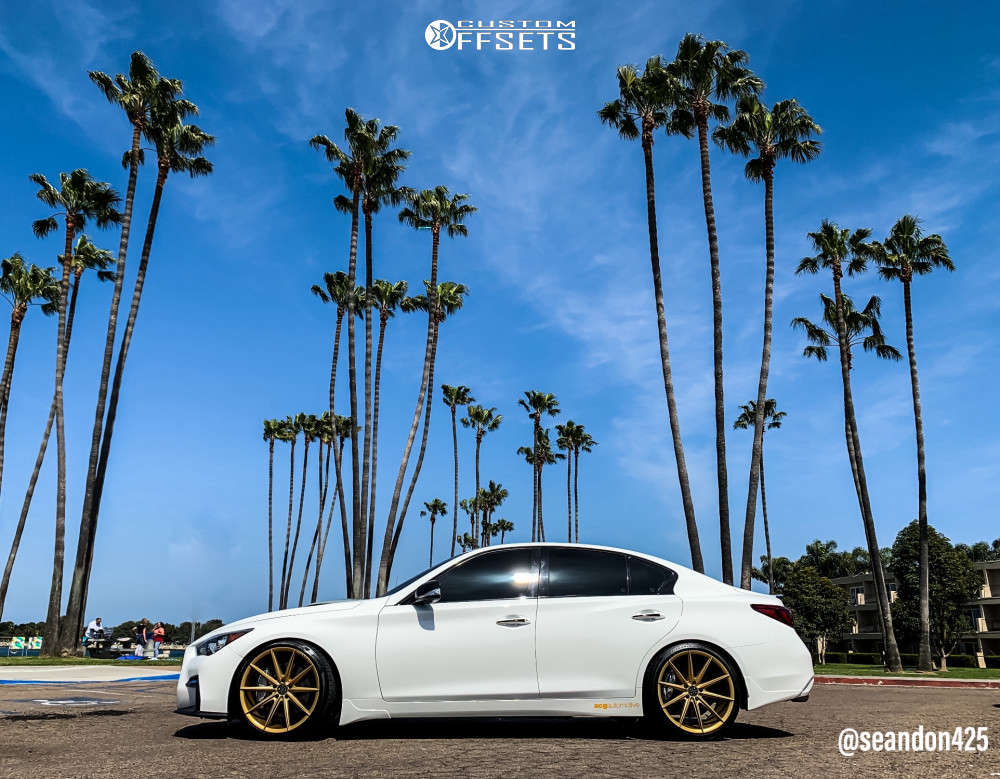 2018 INFINITI Q50 with 20x10 20 Blaque Diamond Bd-11 and 255/35R20 ...