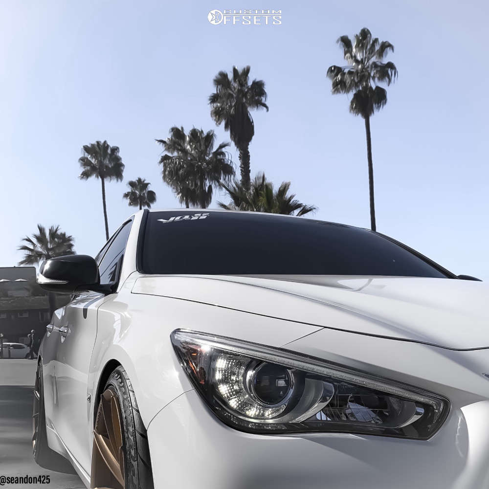 2018 INFINITI Q50 with 20x10 20 Blaque Diamond Bd-11 and 255/35R20 ...