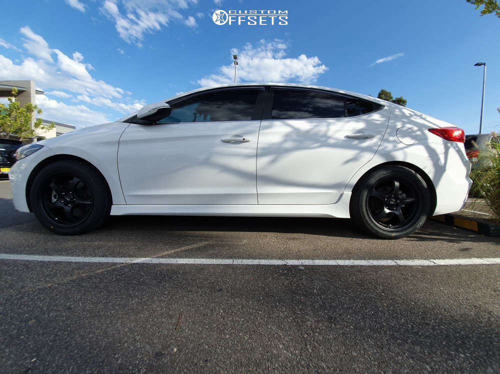 2017 Hyundai Elantra with 17x8 40 Motegi Mr131 and 235/45R17 ...
