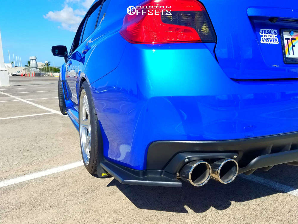 2018 Subaru WRX STI with 19x9.5 38 SSR GTX03 and 255/35R19 Goodyear ...