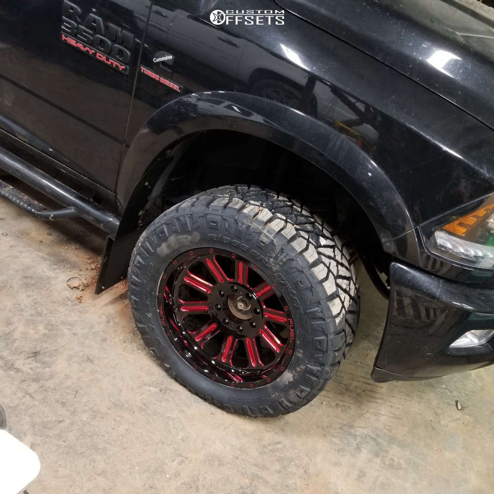 2017 Ram 3500 with 20x10 -18 Fuel Hardline and 305/55R20 Nitto Ridge ...