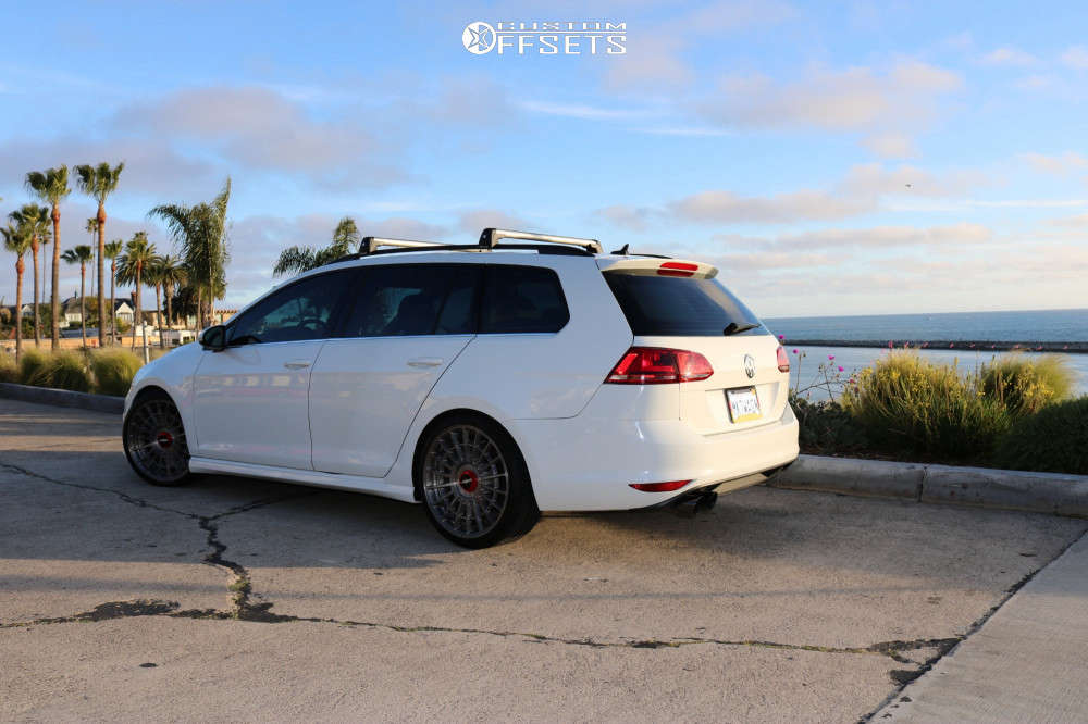 2016 Volkswagen Golf SportWagen with 19x8.5 35 Rotiform Las-r and 235 ...