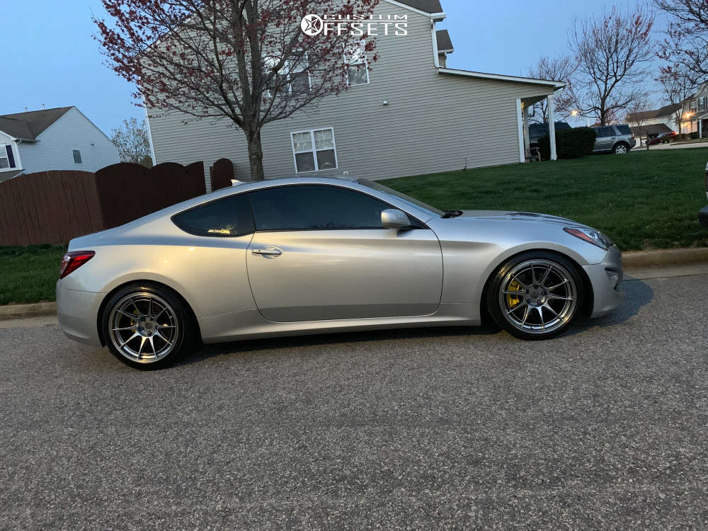 2013 Hyundai Genesis Coupe with 19x9.5 22 ESR Sr13 and 245/35R19 ...