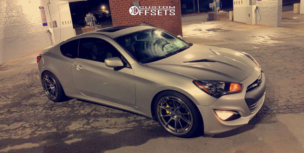 2013 Hyundai Genesis Coupe with 19x9.5 22 ESR Sr13 and 245/35R19 ...