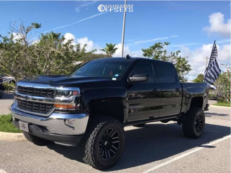 2016 Chevrolet Silverado 1500 with 20x10 -24 Moto Metal Razor and 35/12 ...