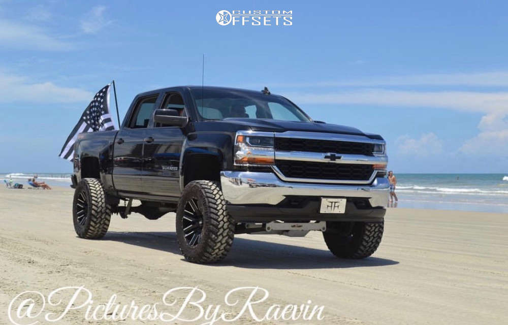 2016 Chevrolet Silverado 1500 with 20x10 -24 Moto Metal Razor and 35/12 ...