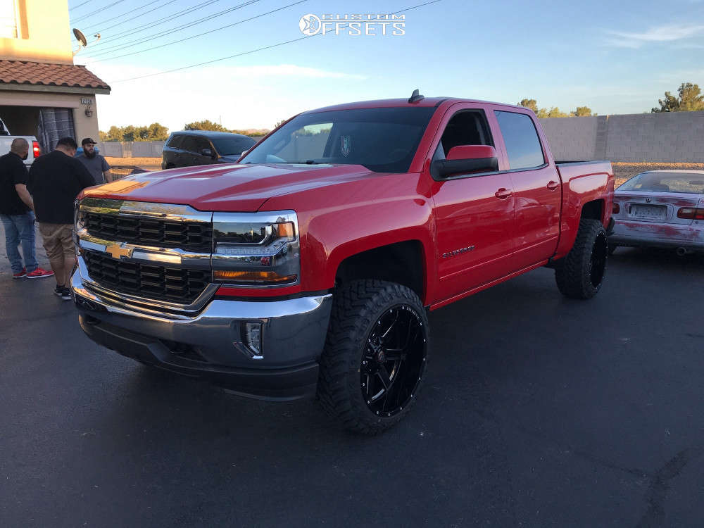 2018 Chevrolet Silverado 1500 with 22x12 -44 Ballistic Rage and 33/12 ...