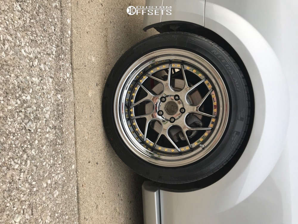 2009 Ford Mustang with 19x9.5 22 Aodhan Ds01 and 255/40R19 Nexen N Fera Au7 and Lowering Springs ...