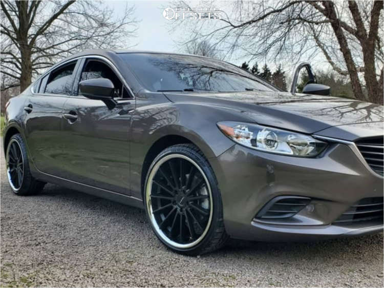 2017 Mazda 6 with 20x8.5 35 Ruff R3 and 225/35R20 Lexani LX-Twenty and ...