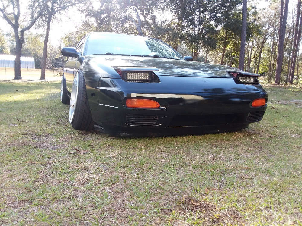 1991 Nissan 240SX with 18x9.5 15 Enkei Kojin and 215/40R18 Achilles Atr ...