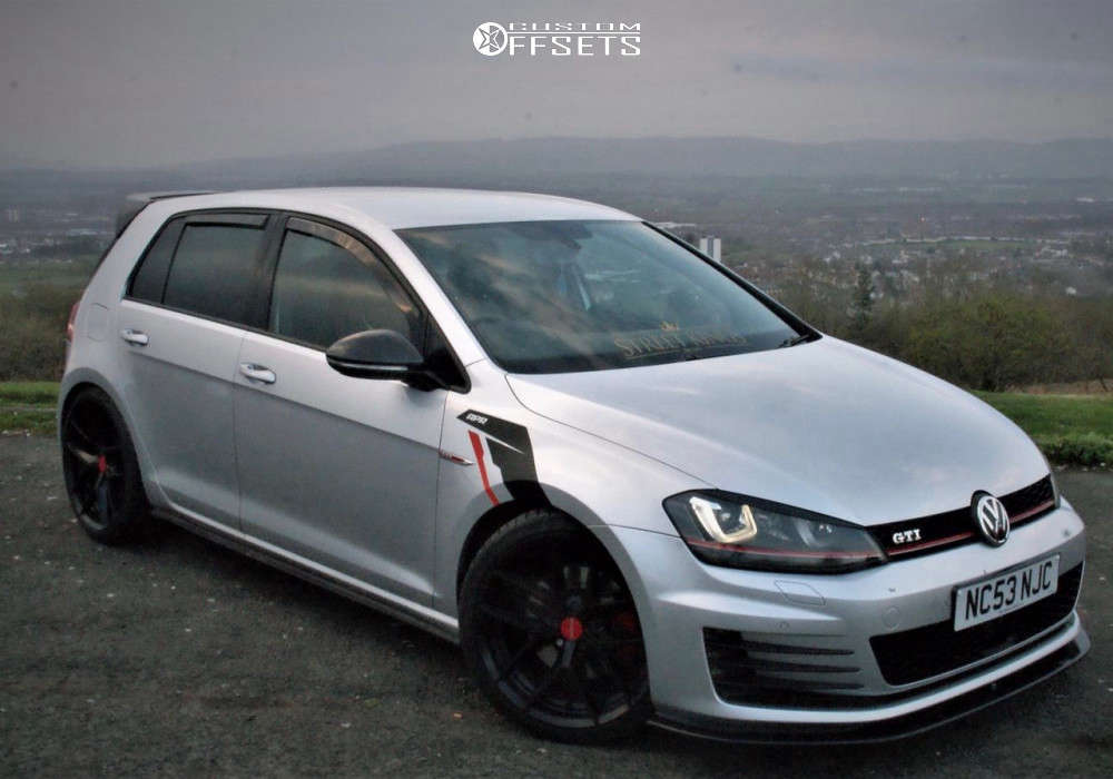 2014 Volkswagen GTI with 19x8.5 45 Rotiform Flg and 235/35R19 Michelin ...