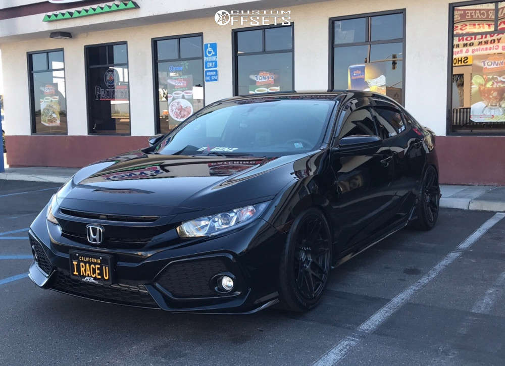 2018 Honda Civic with 18x9.5 22 ESR Rf2 and 245/45R18 Hankook Ventus ...