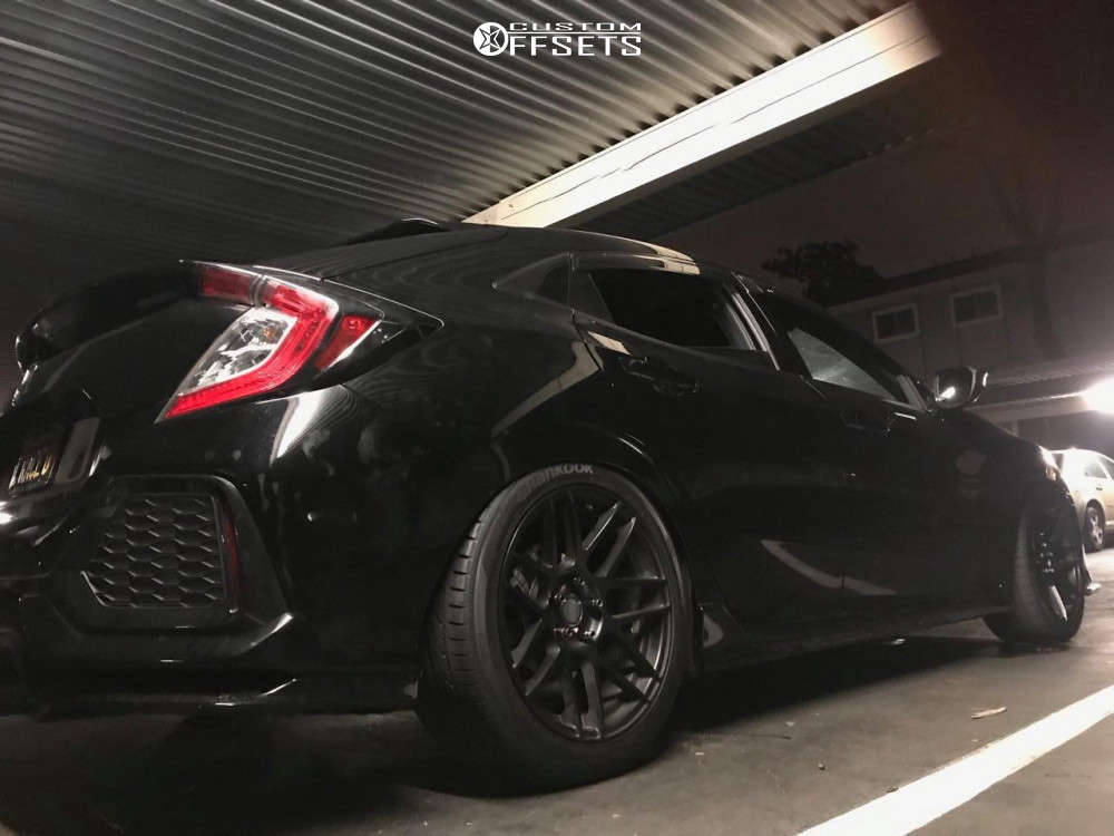 2018 Honda Civic with 18x9.5 22 ESR Rf2 and 245/45R18 Hankook Ventus ...