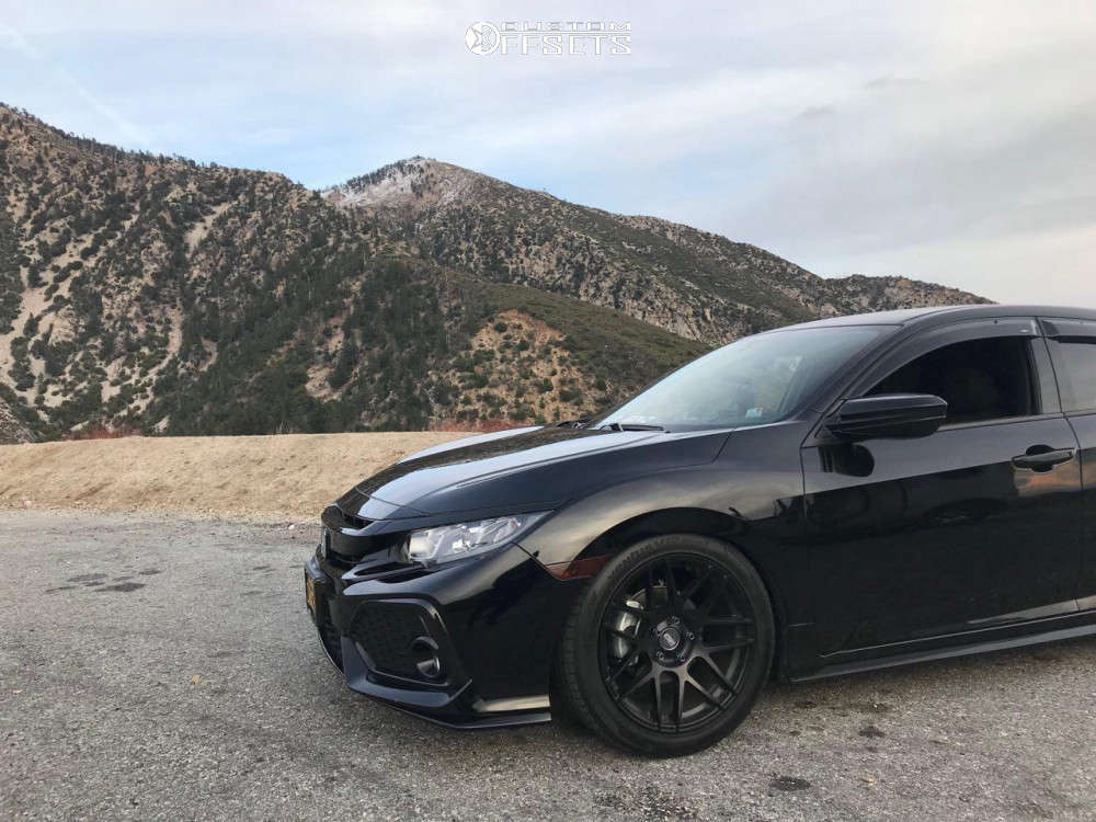 2018 Honda Civic with 18x9.5 22 ESR Rf2 and 245/45R18 Hankook Ventus ...