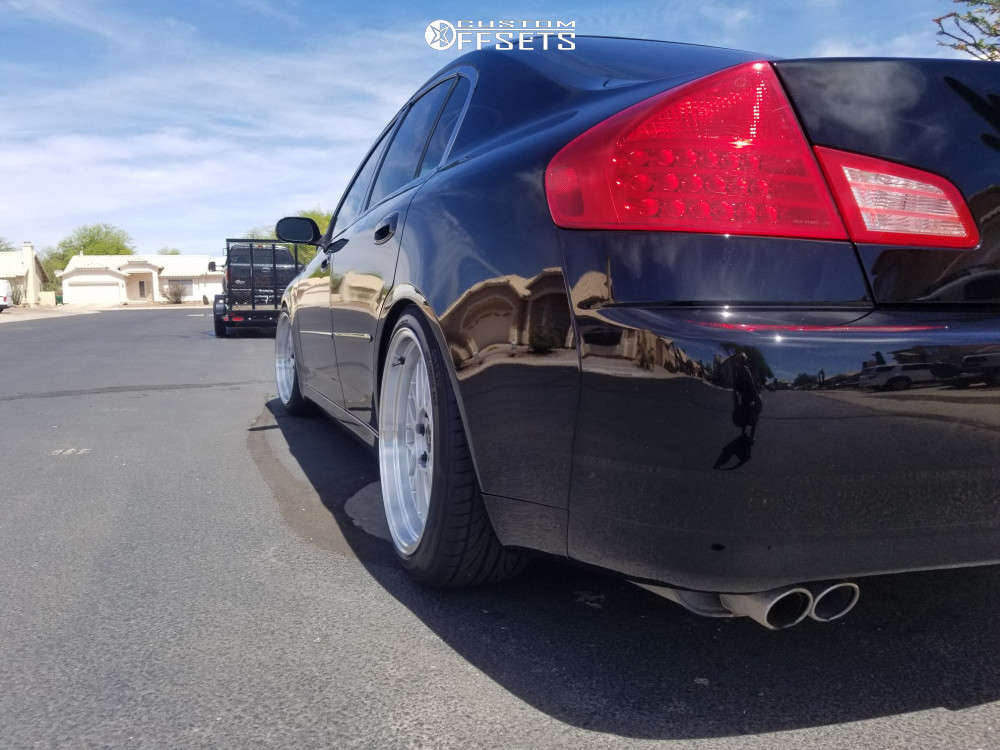 2003 INFINITI G35 with 19x9.5 35 JNC JNC005 and 245/40R19 Ohtsu Fp8000 ...