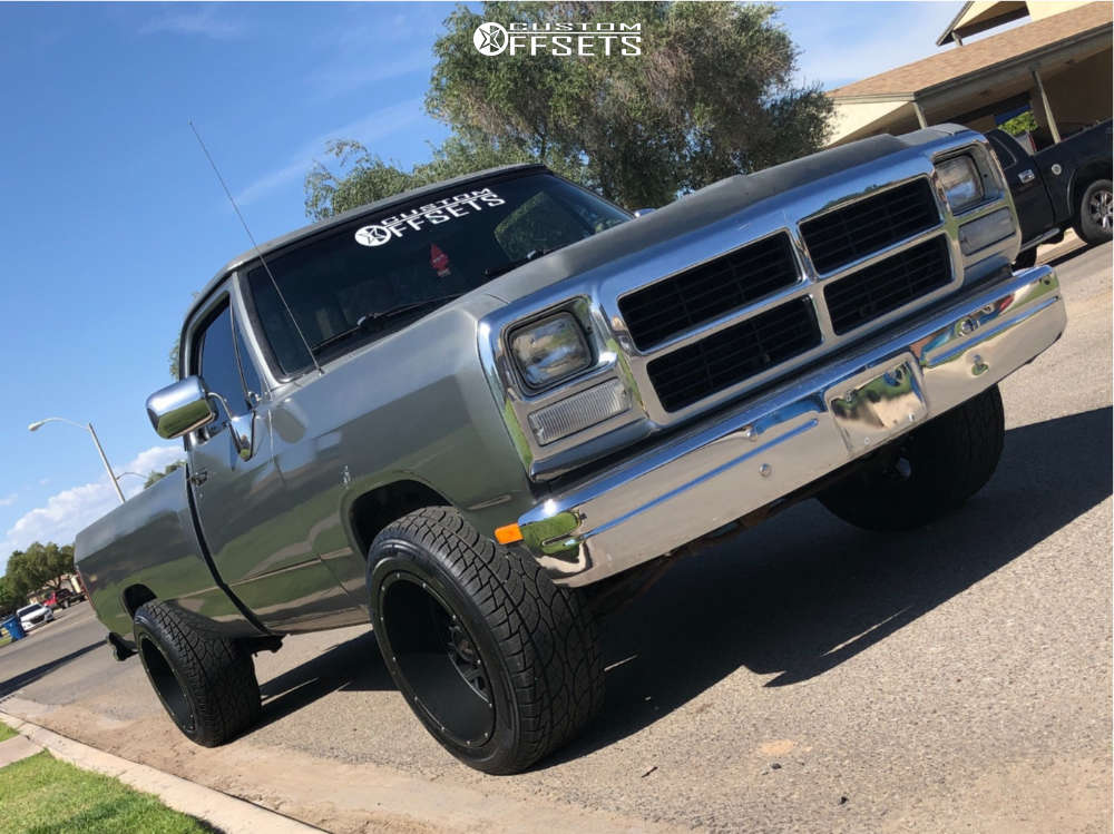 1993 Dodge D250 with 20x12 -51 Vision Rocker and 305/50R20 Nankang Sp-7 ...