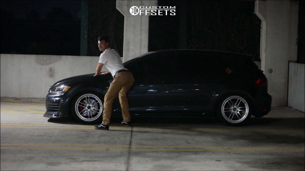 2016 Volkswagen GTI with 18x9 35 Enkei RPF1 and 245/40R18 Nitto Nt01 ...