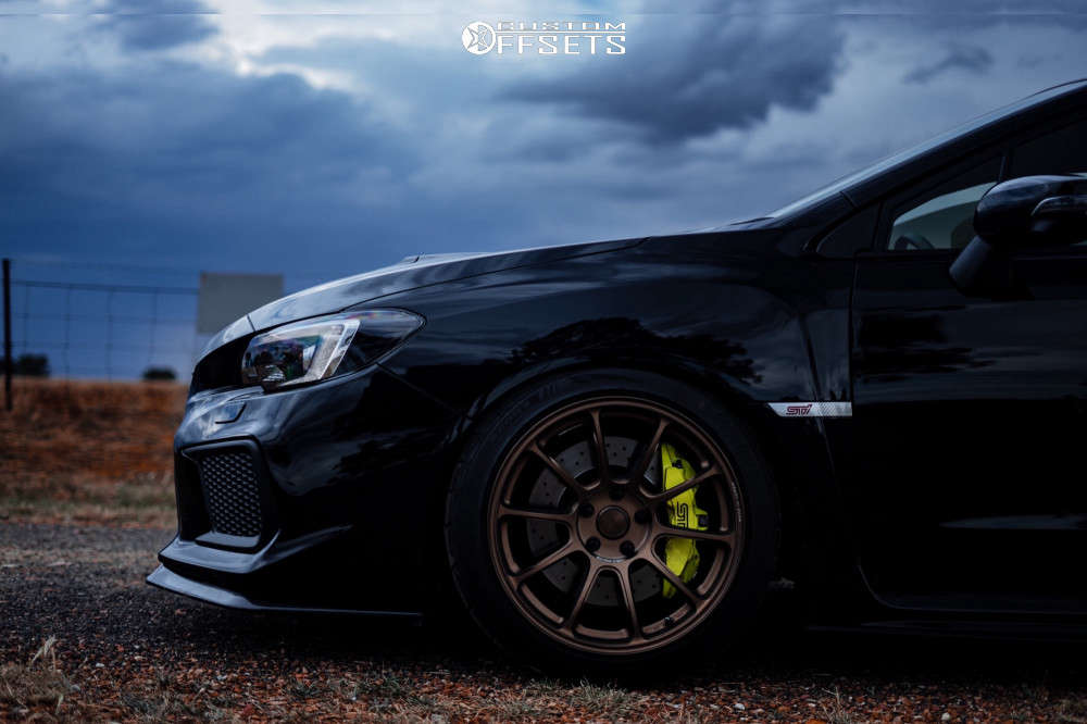 2018 Subaru WRX STI with 18x10 40 Volk Ze40 and 255/40R18 Bridgestone ...