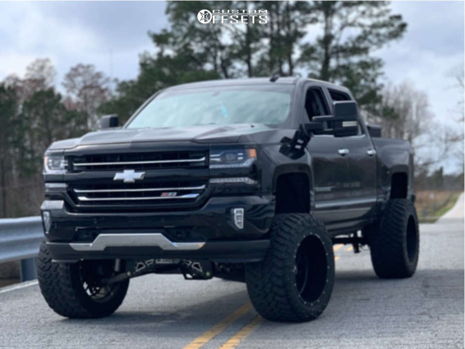 2018 Chevrolet Silverado 1500 with 22x14 -76 Hostile Sprocket and 375/45R22 Nitto Trail Grappler ...