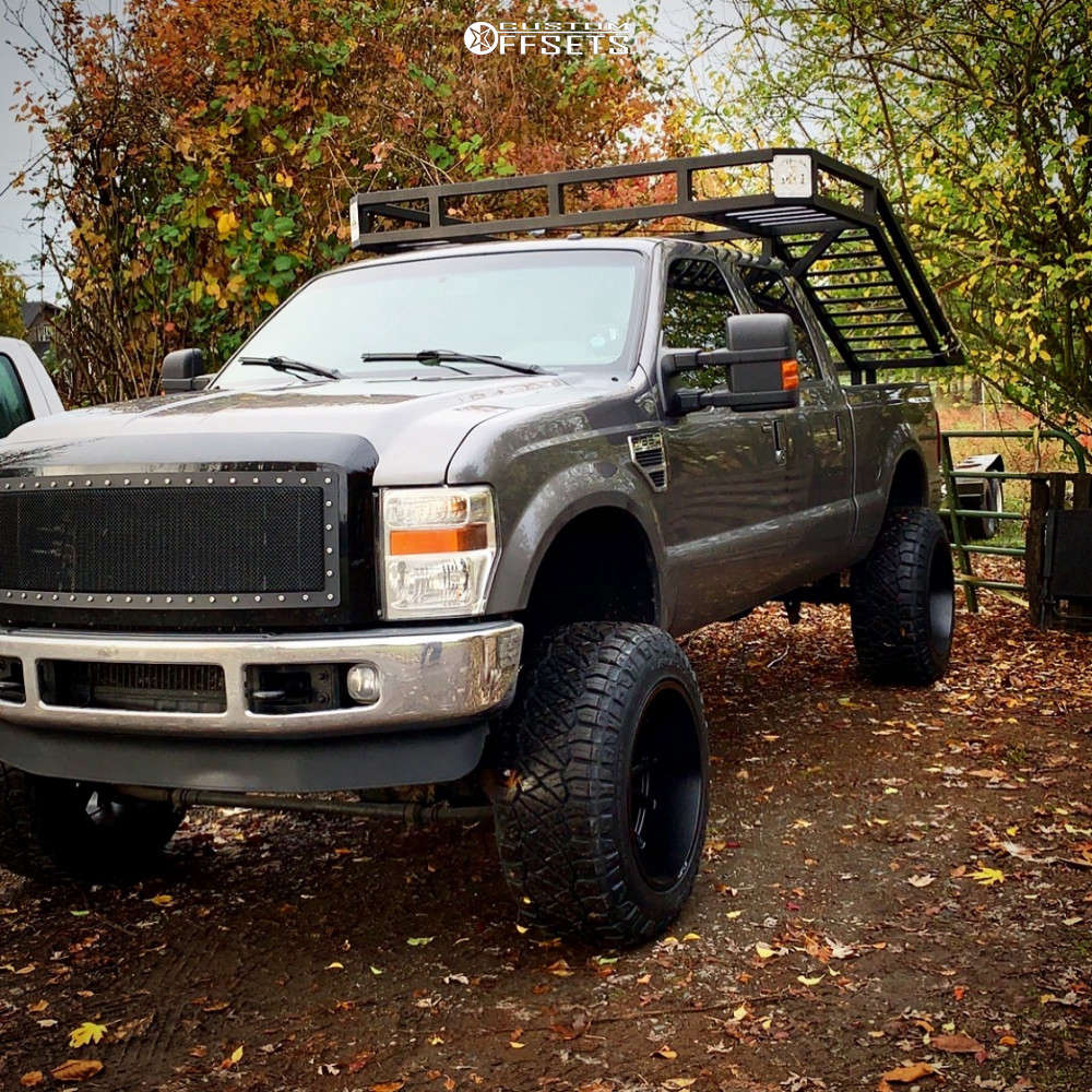 2010 Ford F-350 Super Duty with 22x14 -76 Hostile Rage and 37/13.5R22 ...