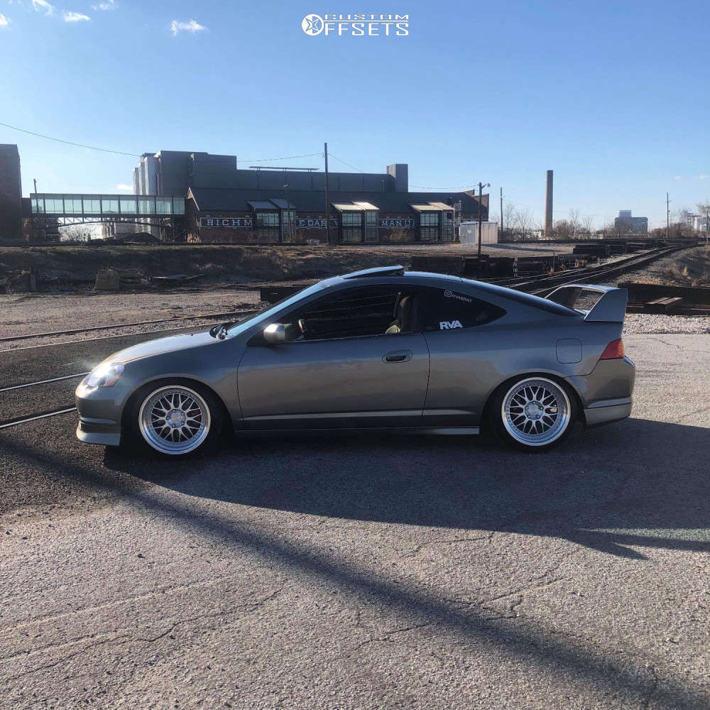 2002 Acura RSX with 18x9.5 35 ESR Sr01 and 225/40R18 Toyo Tires Extensa ...