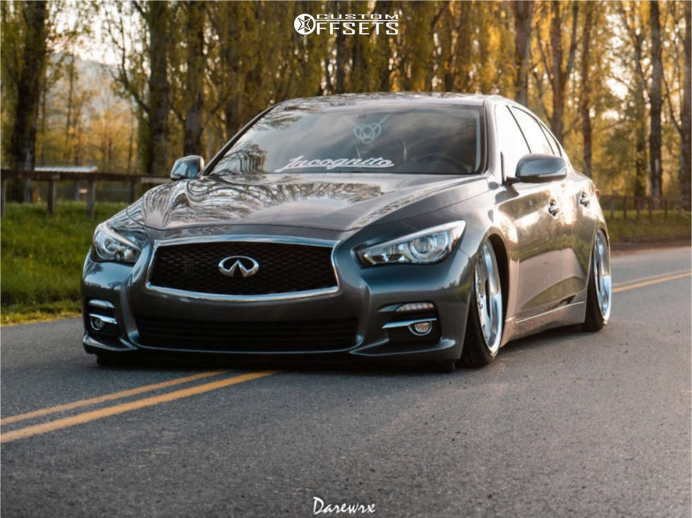 2015 INFINITI Q50 with 19x9.5 35 Work Lanvec Ld1 and 235/35R19 Federal ...