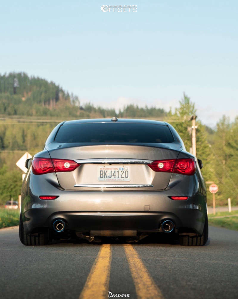 2015 INFINITI Q50 with 19x9.5 35 Work Lanvec Ld1 and 235/35R19 Federal ...