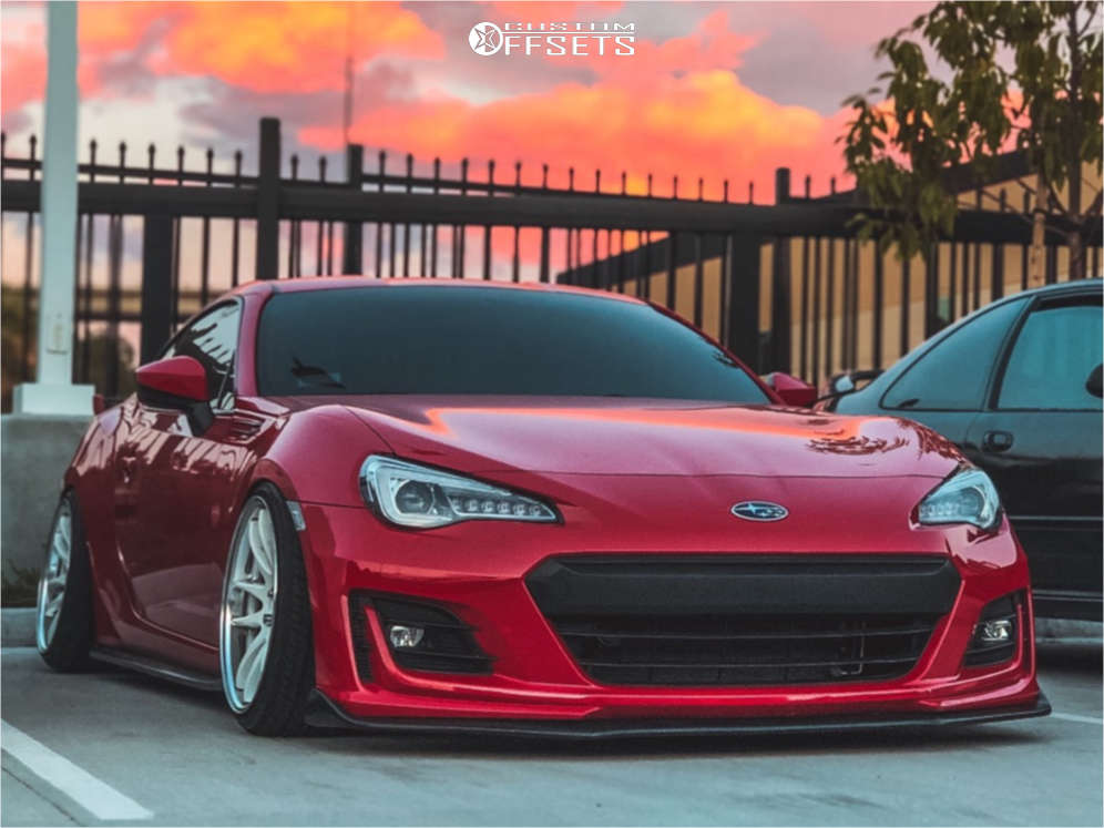 2017 Subaru BRZ with 18x9 22 Work Emotion Cr 2p and 215/35R18 Mazzini ...