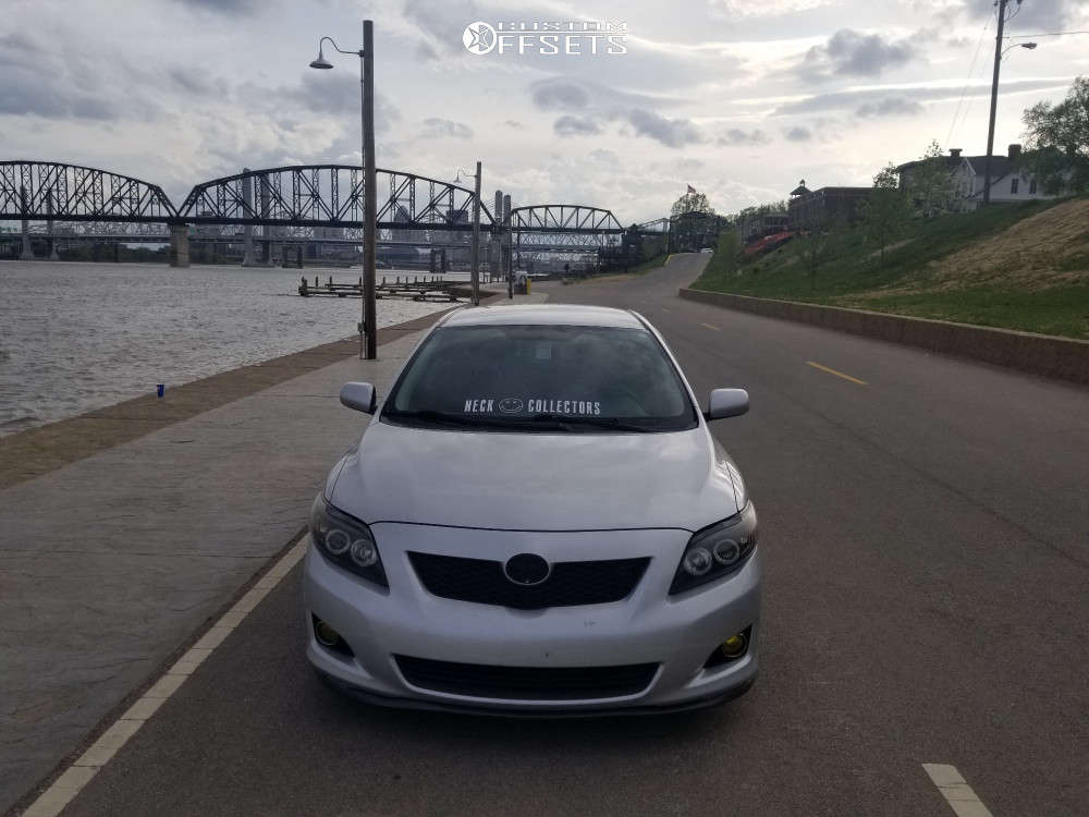 2009 Toyota Corolla with 17x8 35 XXR 555 and 225/45R17 Pirelli ...