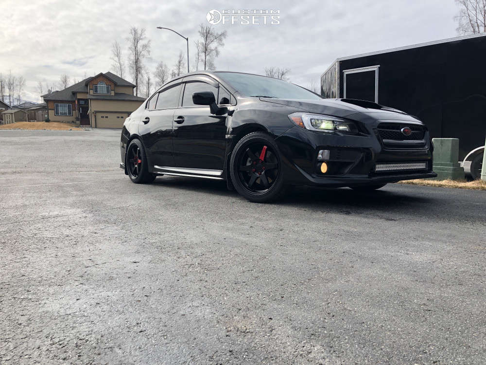 2017 Subaru WRX with 18x8.5 35 Varrstoen Es2 and 245/40R18 Dunlop Sp ...