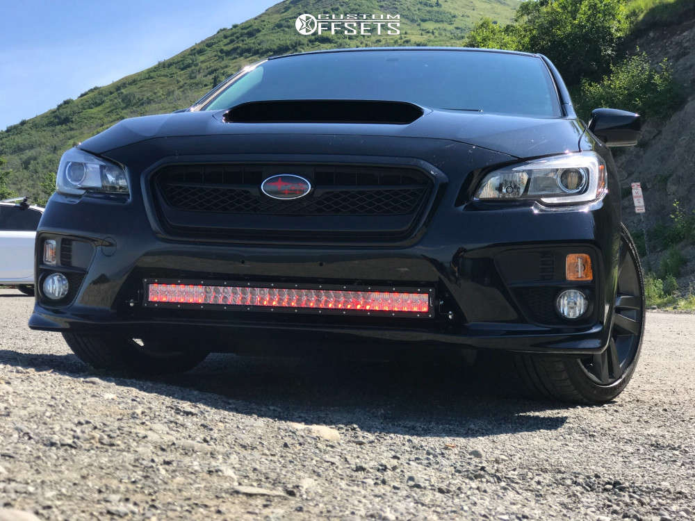 2017 Subaru WRX with 18x8.5 35 Varrstoen Es2 and 245/40R18 Dunlop Sp ...