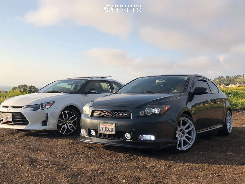 2008 Scion TC with 18x8.5 30 ESR Sr08 and 215/40R18 Kumho Ecsta 4x Ii and Lowering Springs ...