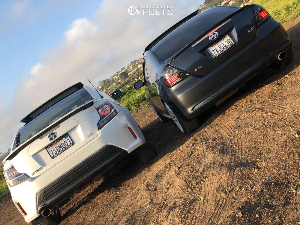 2008 Scion TC with 18x8.5 30 ESR Sr08 and 215/40R18 Kumho Ecsta 4x Ii and Lowering Springs ...