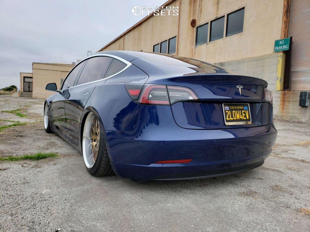 2018 Tesla 3 Tucked Air Suspension | Custom Offsets