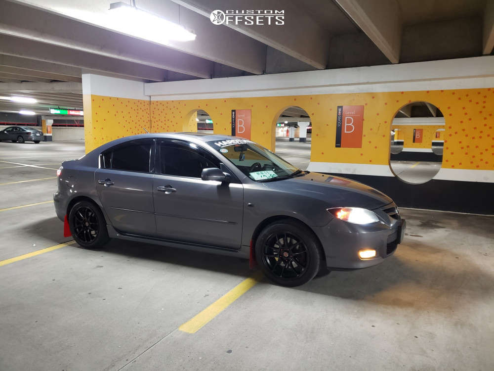 2007 Mazda 3 Sport with 17x7.5 38 Superspeed SS02GT and 205/50R17 ...