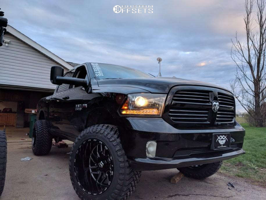 2014 Ram 1500 with 22x14 -76 TIS 544BM and 37/13.5R22 Atturo Trail Blade Mt and Suspension Lift ...