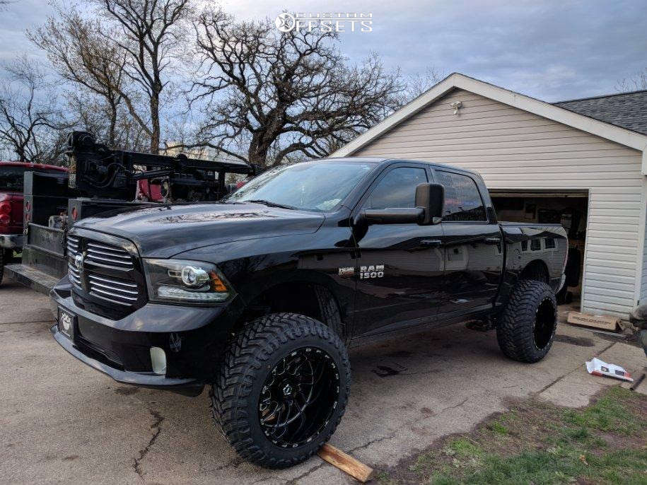 2014 Ram 1500 with 22x14 -76 TIS 544BM and 37/13.5R22 Atturo Trail ...