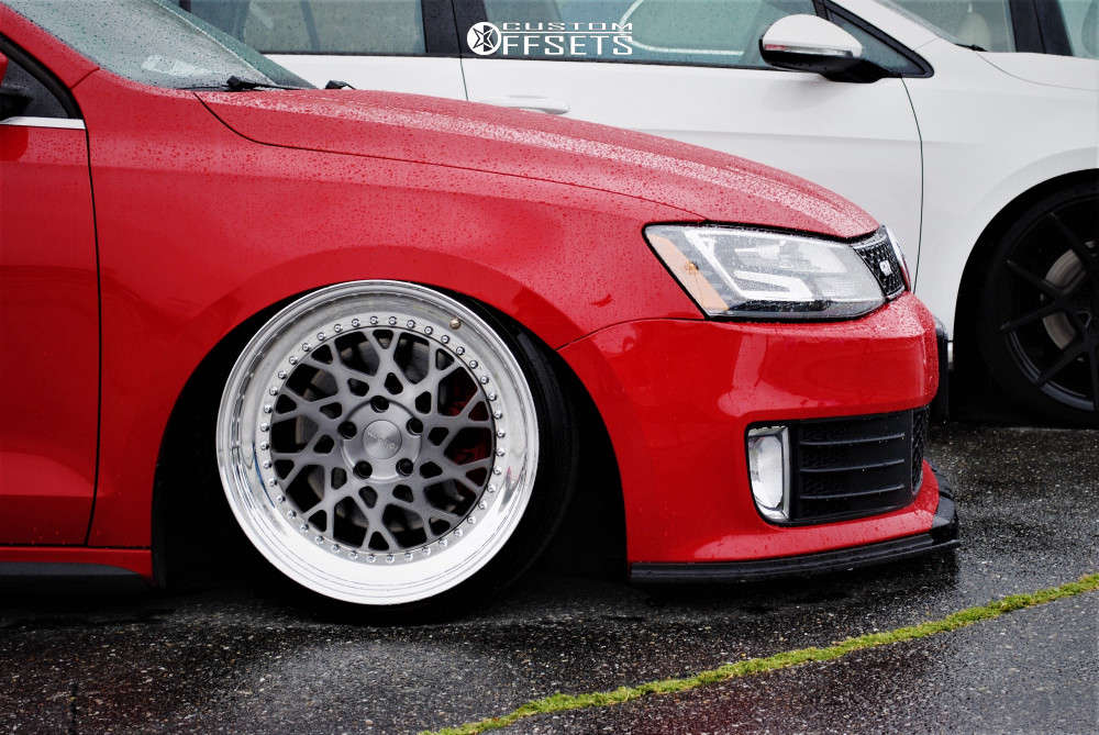 2013 Volkswagen Jetta with 18x9 42 Rotiform Blq-t and 215/35R18 Nexen Nfera Su1 and Air ...