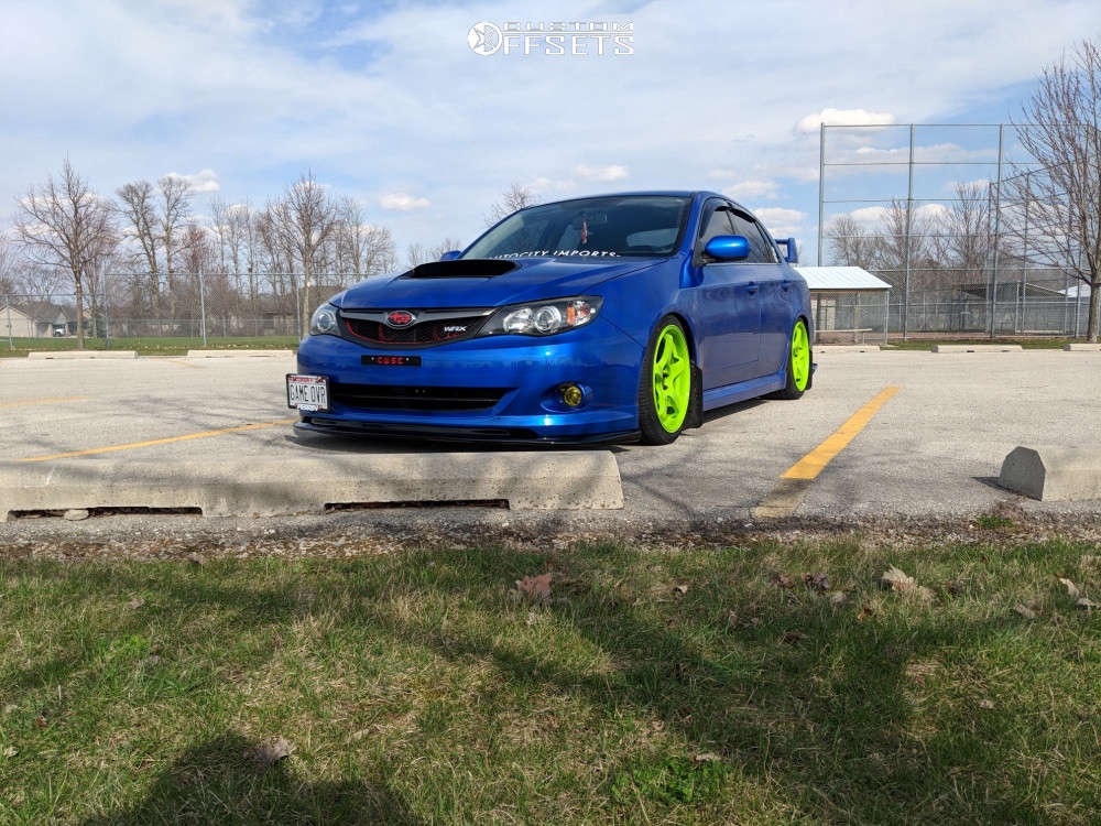 2008 Subaru WRX with 18x8.5 44 Rota Rt5 and 225/40R18 Hankook Ventus V2 ...