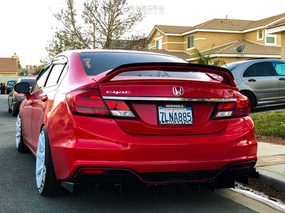 2015 Honda Civic with 18x9 25 Cosmis Racing Mr7 and 225/40R18 Nitto Neo ...
