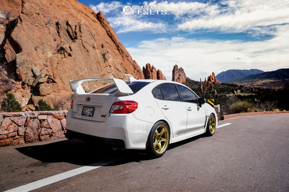 2018 Subaru WRX STI with 18x9.5 38 Gram Lights 57cr and 245/40R18 Toyo ...